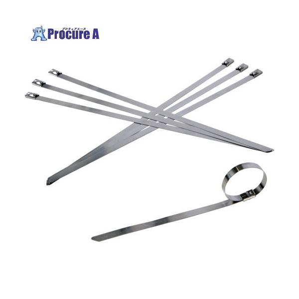 ●色：シルバー●幅(mm)：4.6●長さ(mm)：520●厚さ(mm)：0.26●最大結束径(mm)：156●引張強度(N)：445●使用温度範囲(℃)：−60〜300℃●タイプ：屋内・屋外用●推奨工具：TG-705（結束工具　ステンレス用）