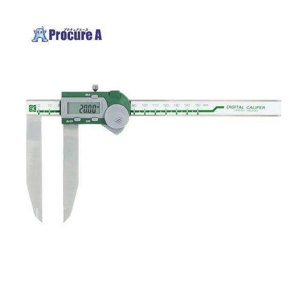 ●測定範囲(mm)：0-150●最小表示(mm)：0.01●最大許容誤差(mm)：±0.06●外側用ジョウ(mm)：100●デプスバー：無●全長(mm)：240●電源：CR2032●最小読取値(mm)：0.01