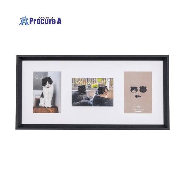 【送料都度見積】●ポスターサイズ：L判●外形寸法(mm)縦：209●外形寸法(mm)横：427●枠色：ブラック●厚さ(mm)：22●板面色：クリア●マット：Vカットマット台紙（ホワイト）（薄手/1.0mm厚）●マット窓 ：3窓●マット窓サイ...