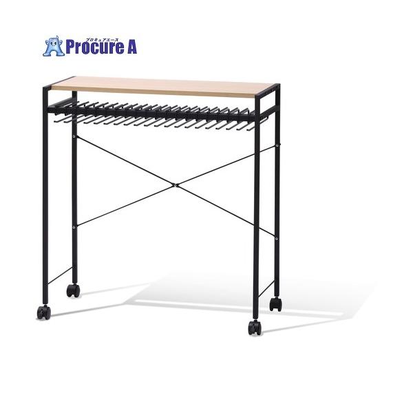 【送料都度見積】●間口(mm)：775●奥行(mm)：396●高さ(mm)：795●色：ナチュラル/ブラック●耐荷重(約)(kg)：全体34、ハンガーパイプ20(ハンガー1本あたり0.8kg)、天板10、側フレーム1本あたり2●ハンガーパイ...