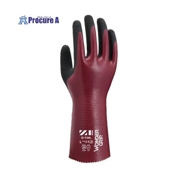 ●色：ダークレッド●サイズ：LL●全長(cm)：30.0●手のひら周り(cm)：22.0●中指長さ(cm)：8.8●厚さ(mm)：1.6●ゲージ数：15●EN388 2016規格：4X43E●耐切創レベル：E