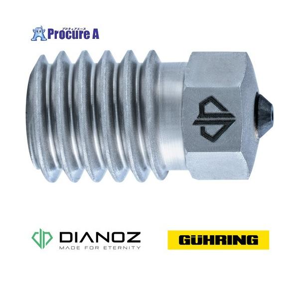 【送料都度見積】●適合機種：Bambu Lab●サイズ：M6●長さ(mm)：10.6●品名：3Dプリンター用　ダイヤモンドチップ付きノズル●口径(mm)：0.4●対応フィラメント径(mm)：1.75