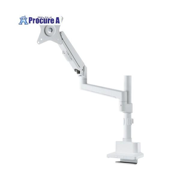 ※個人宅様送り不可 ●色：ホワイト●耐荷重(kg)：1〜9●適合モニターサイズ：32インチ●取付方法：クランプ、グロメット●クランプ可能厚(mm)：10〜50●グロメット可能厚(mm)：10〜45●画面数：1台