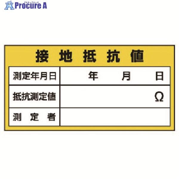 ●表示内容：接地抵抗値（測定年月日・抵抗測定値・測定者）●縦(mm)：60●横(mm)：120●摘要：粘着シール