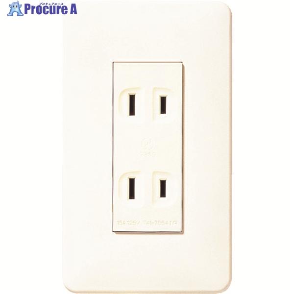 ●定格：15A 125V●コンセント数：2個口●幅(mm)：70●長さ(mm)：120●厚さ(mm)：22.8●色：ミルキーホワイト