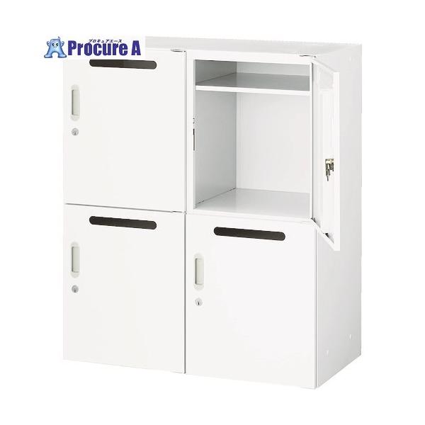 ※車上渡し ●間口(mm)：900●奥行(mm)：450●高さ(mm)：1050●均等積載量(kg/段)：10●最大積載量(kg/台)：180●色：ホワイト●設置タイプ：下置き専用●鍵タイプ：シリンダ錠●投入口：有