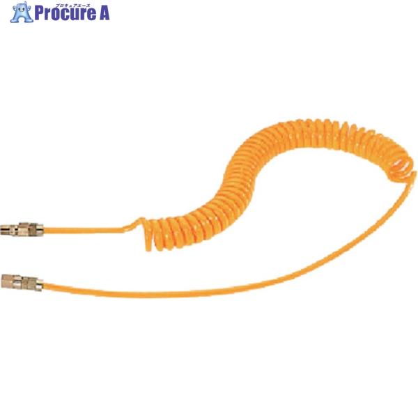 ●色：黄●外径(mm)：8●内径(mm)：5●使用範囲(m)：2●全長(mm)：2500●コイル径(mm)：42●コイル長(mm)：180●使用流体：圧縮空気●全長(m)：2.5●使用範囲(mm)：2500