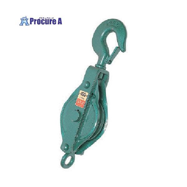 【送料都度見積】●基本使用荷重(t)：1●最大使用ロープ径(mm)：12●車数：1●車径(mm)：100●頭部形状：フック型●使用荷重(ton)：1