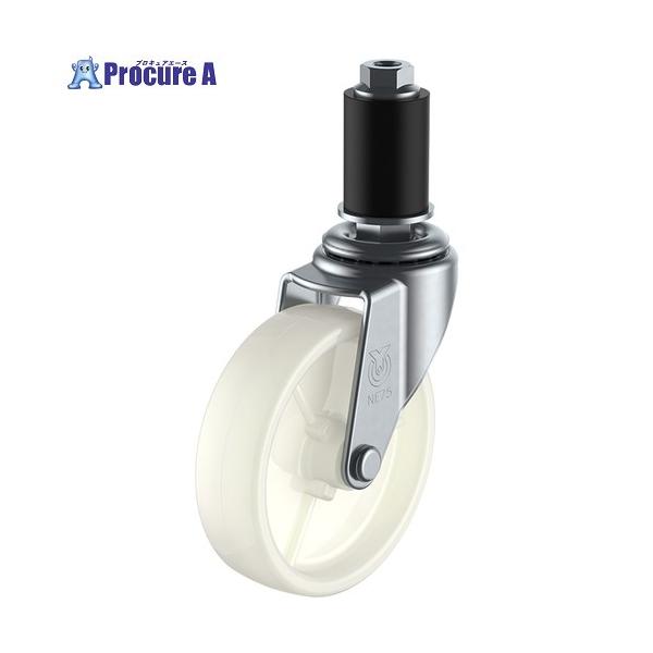 【送料都度見積】●許容荷重(daN)：40●許容荷重(kgf)：40.8●車輪径D(mm)：65●車輪幅(mm)：21●取付高H(mm)：85●軸長L(mm)：38●パイプ径d(mm)：22●タイプ：自在式●ねじピッチ(mm)：40.8