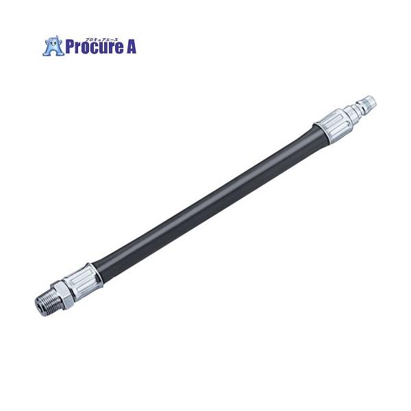 ●品名：耐震プラグホース SHA-3-3R（R3/8おねじタイプ）●全長(mm)：320●最高使用圧力(MPa)：1.5●使用流体：空気●耐圧力(MPa)：2.0●相手側取付サイズ：Rc3/8