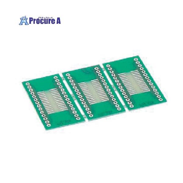 【送料都度見積】●外形寸法(mm)幅：43●外形寸法(mm)奥行：66●外形寸法(mm)高さ：2●特長：1.27m/mピッチ SOP IC変換用●パターン：片面1.27mmMAX28p用●仕上げ処理：ハンダ/部品面シルク印刷(3枚続き)●サ...