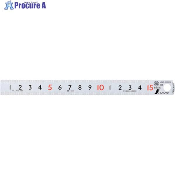 ●全長(mm)：175●幅(mm)：15●厚さ(mm)：0.5●呼び寸法(mm)：150●上段(ピッチ)：1mm●下段(ピッチ)：1mm●測定範囲：0〜150mm●目盛：上下段1mmピッチ