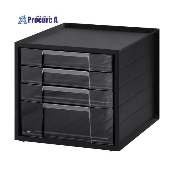 ●間口(mm)：276●奥行(mm)：335●高さ(mm)：252●段数：4●列数：1●色：ブラック●浅型引出し内寸(mm)間口：239●浅型引出し内寸(mm)奥行：312●浅型引出し内寸(mm)高さ：38●深型引出し内寸(mm)間口：23...