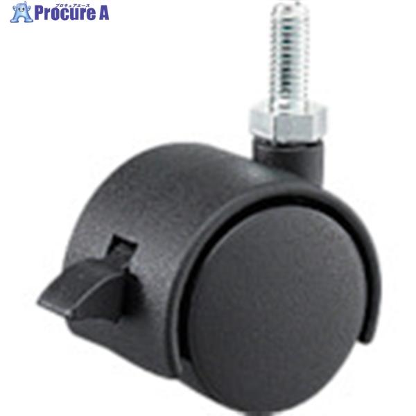 ●許容荷重(daN)：19.6●許容荷重(kgf)：20●車輪径D(mm)：30●車輪幅(mm)：33●取付高H(mm)：40●軸長L(mm)：15●ねじT：M6●ねじピッチ(mm)：1.0●タイプ：自在式(ストッパー付)●色：黒