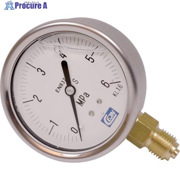 ●圧力レンジ(MPa)：0.0〜6.00●最小目盛(MPa)：0.1●精度：±1.6％ FS●接続部サイズ：G1/4●測定流体：液体または気体(作動油/水/空気/窒素ガスなど)●ケース形状：A●大きさ(mm)：63