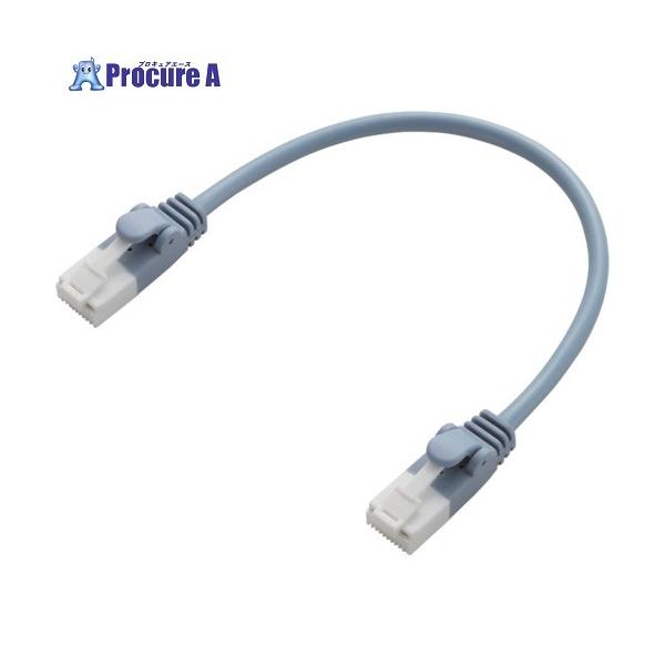 ●色：ブルー●芯数：8芯●ケーブル長(m)：約0.15●ケーブル太さ(mm)：4.2●伝送速度(Gbps)：1●伝送帯域(MHz)：250●インターフェース：RJ-45コネクタ●結線方式：ストレート結線●ヨリ対芯線(ツイストペアケーブル)：...