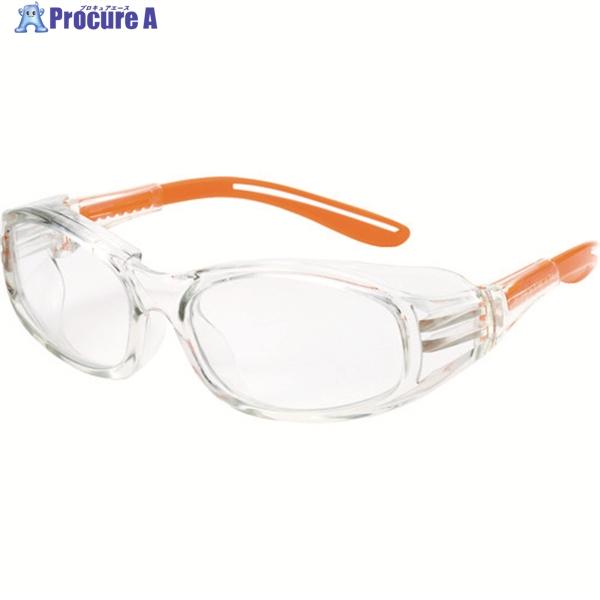 ●レンズ色：クリア●テンプル色：オレンジ●フレーム色：クリア●幅(mm)：147●高さ(mm)：41●レンズ厚(mm)：2.2●防曇加工：○●防傷加工：○●UVカット：○●ツル調整：○●マスク併用可否：○●奥行(mm)：142〜155