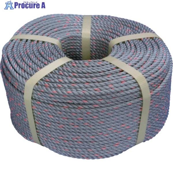 ●色：グレー●線径(mm)：6●長さ(m)：200●包装形態：バンド掛巻●ロープの打ち方：3つ打