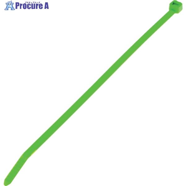 ●色：蛍光緑●幅(mm)：4.8●長さ(mm)：188●厚さ(mm)：1.3●最大結束径(mm)：48●引張強度(N)：222●最小結束径(mm)：1.6●使用温度範囲(℃)：-60〜85