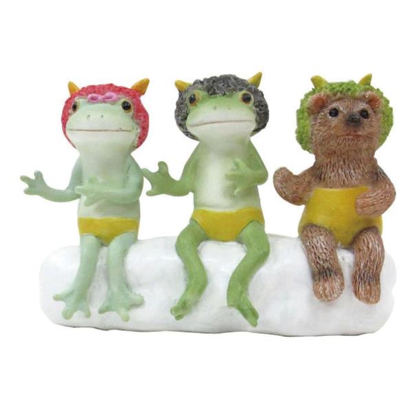 カエルの可愛い置き物♪手のひらサイズのキュートなカエルのマスコット。copeau(コポー)はカエル、コポタロウのシリーズです。見た人を思わずクスリとさせる小さい世界で繰り広げられるカエルとクマの掛け合いにはまる人が続出。【あすつく対象外商品...