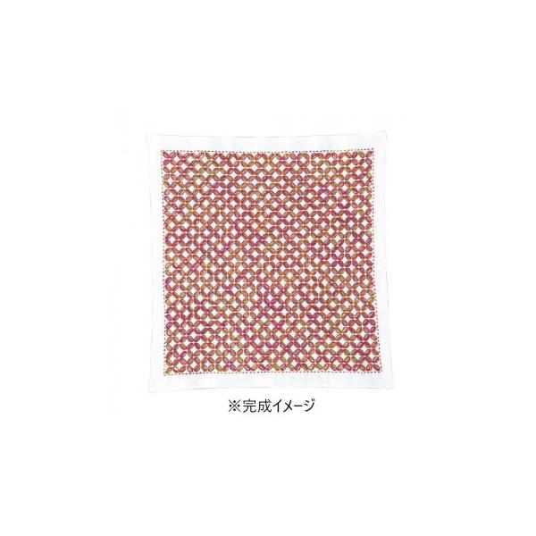 花ふきんに刺し子ができる刺し子キット!布に図案がプリントされているので、簡単に刺繍できます。【あすつく対象外商品】【お取り寄せ商品、4〜7営業日前後で発送予定】