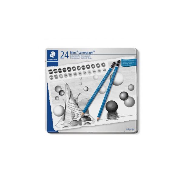 【送料無料】世界一の硬度数を誇る鉛筆の全硬度セットマルス ルモグラフ鉛筆(12B〜10H)の全硬度を収めた24本セットです。【あすつく対象外商品】【お取り寄せ商品、10〜15営業日前後で発送予定】