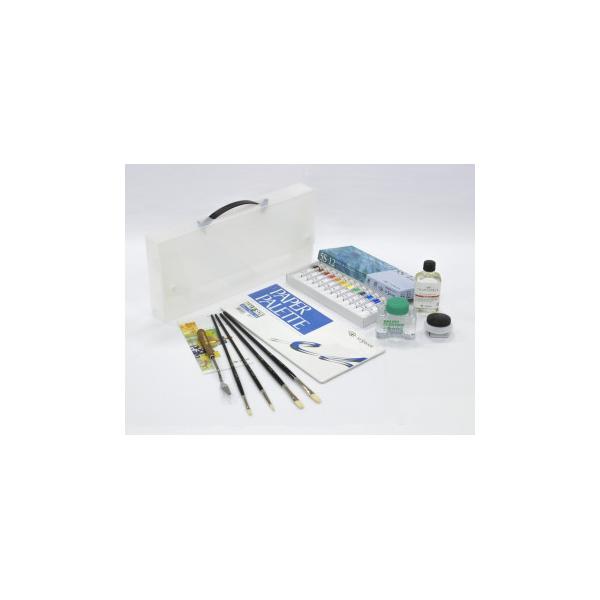 【送料無料】軽いケースで持ち運びの負担を軽減軽量な樹脂ケースに入っている、油絵の道具一式セット。重くなりがちな油絵道具を、軽いケースにセットすることで持ち運びの負担を軽減しています。【あすつく対象外商品】【お取り寄せ商品、6〜9営業日前後で...