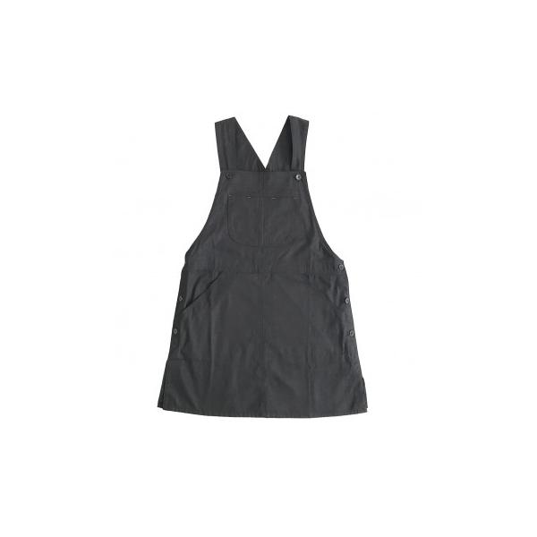 しっかりとした作りのサロペットエプロン胸元のポケットと背中のネームがポイントです。【あすつく対象外商品】【お取り寄せ商品、4〜7営業日前後で発送予定】