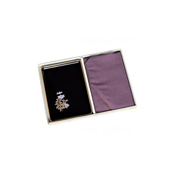 【送料無料】ポケットふくさセット紫色のふくさと名刺盆のセットです。【あすつく対象外商品】【お取り寄せ商品、4〜7営業日前後で発送予定】