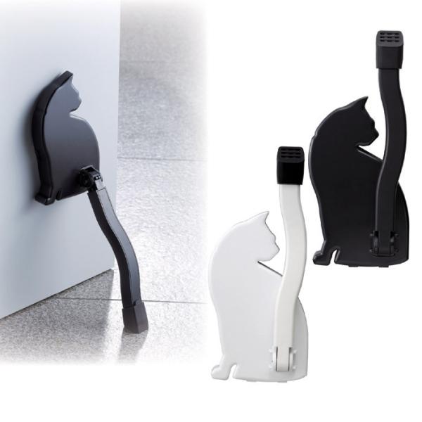 【優良配送】【あすつく】ネコのしっぽが・・・ドアストッパー！マグネット式のドアストッパー！補助板を使って木製やアルミ製のドアにも使える！買い物帰りや、物を持ち出す時にドアを開けておくストッパーとして便利なドアストッパー。いろんな製品がある中...