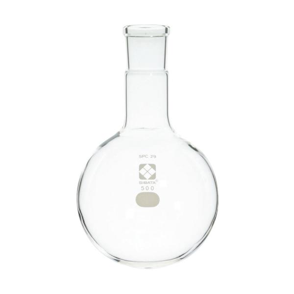 ■SPC丸底フラスコ SPC-29 500mL 030100-29500 の特長●口元が細く、首の長さの短い球状をしたガラス製のフラスコです●口元に、同じSPCガラス接手管規格のT形、C形が接続可能です●加熱などを伴う一般的な理化学試験・教...