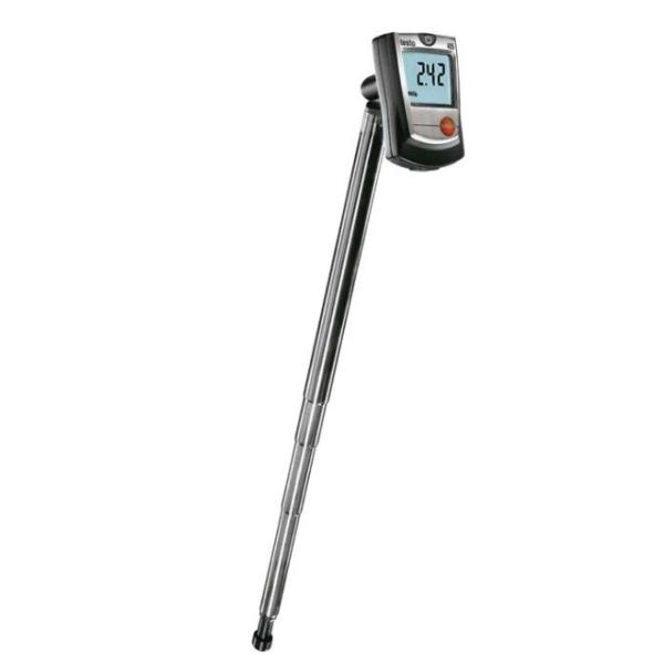 ■testo-405-V1 デジタルハンディ風速計 0560-4053の特長●風速、風量、温度の短時間計測が可能なアネモメーターです●測定センサ部が伸縮ロッド先についており、換気ダクト内の測定に適しています●ディスプレイは回転式で測定値を見...