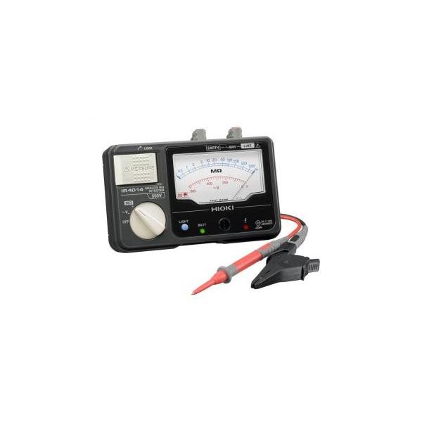 アナログメグオームハイテスタ IR4014-10の製品特長新JIS認証, 試験電圧500V/100MΩの単レンジアナログモデル■堅牢性への現場ニーズに応える耐衝撃設計、コンクリート上1mからの落下に耐えるドロッププルーフ■暗い現場での作業効...