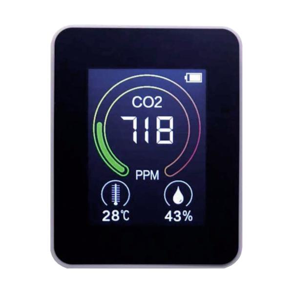 ■二酸化炭素濃度計 CO2R-100の特長●4段階のカラーゾーン(過密：レッド、要換気：オレンジ、注意：イエロー、安全：グリーン)で状態を表示します●付属のMicro USB電源で連続使用が可能です●対象ガス：二酸化炭素●幅(mm)：70●...