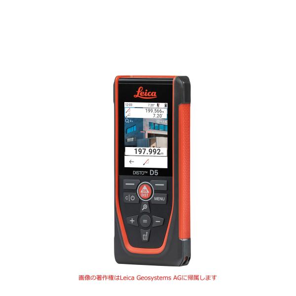 ■レーザー距離測定器 Leica TJMデザイン DISTO-D5BTの特長●専用アプリでスマホやタブレットと連携可能です●ジェスチャーによる非接触トリガーで本体への接触なく安定した測定結果を得られます●4倍デジタルポイントファインダーによ...