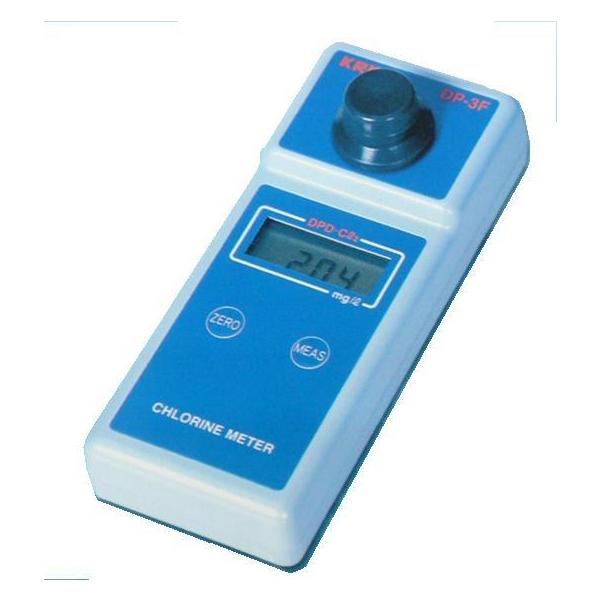 ■残留塩素計 DP-3Fの特長●ビル・マンション・公共施設・工場・プール等の生活環境での水質検査、消毒水や塩素殺菌処理水等の残留塩素測定に●残留塩素がＤＰＤと反応して、桃〜桃赤色に発色。色調変化を吸光光度法比色計で測定し、残留塩素濃度に変換...