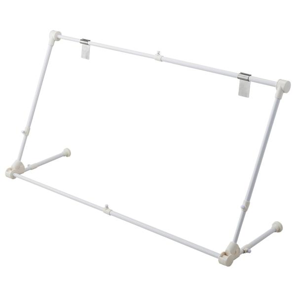 【商品概要】本体サイズ:約W70~90×D27~33×H48~70cm本体重量:約750g素材:ABSコーティングスチールパイプ、ABS樹脂、ステンレススチール、TPE、ユリヤネジ生産国:日本耐荷重:約5kg【商品説明】【商品詳細】ブランド...