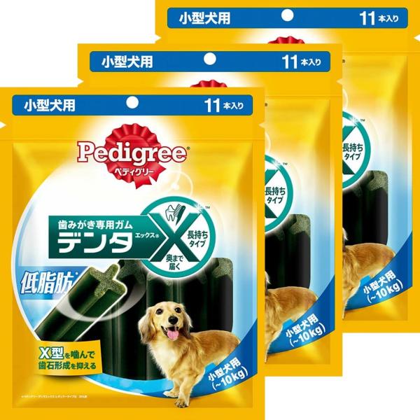 【商品概要】体重の気になる犬用の低脂肪タイプ。X型を噛んで歯石の蓄積を抑える歯みがき専用ガム体重の気になる犬用の低脂肪タイプ。X型を噛んで歯石の蓄積を抑える歯みがき専用ガム。小型犬のために設計。X型を噛んで歯石形成を抑える!でん粉類、小麦、...