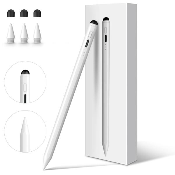 【商品概要】【革新な両側使えるタッチペン - 極細ペン先＆多機能なゴム先】★このipad ペンシルの極細ペン先は2018年以降のiPad専用で、超高精度で線途切れ、遅延、位置ズレ無し、お絵描きにも筆記取りにもアップルペンシルと遜色のない書き...