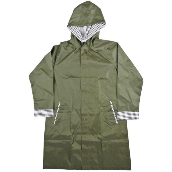 【商品概要】フリーサイズレディースレインコート素材：生地 ／ポリエステル原産国：中国サイズ：フリーサイズ【商品説明】【商品詳細】ブランド：アテイン商品種別：レインコート・ポンチョ商品名：アテイン レインコート 無地・ギンガム切替 カーキ フ...