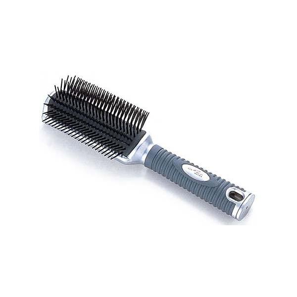 【商品概要】サイズ　約L230×H45×W65mm 個装サイズ:7×5×23cm重量　約115g 個装重量:132g素材・材質　本体:ABS樹脂 ブラシ部:ナイロン グリップ:ラバー仕様　●加工仕上 ブラシ(ピン)部:クレイツイオン(R)加...