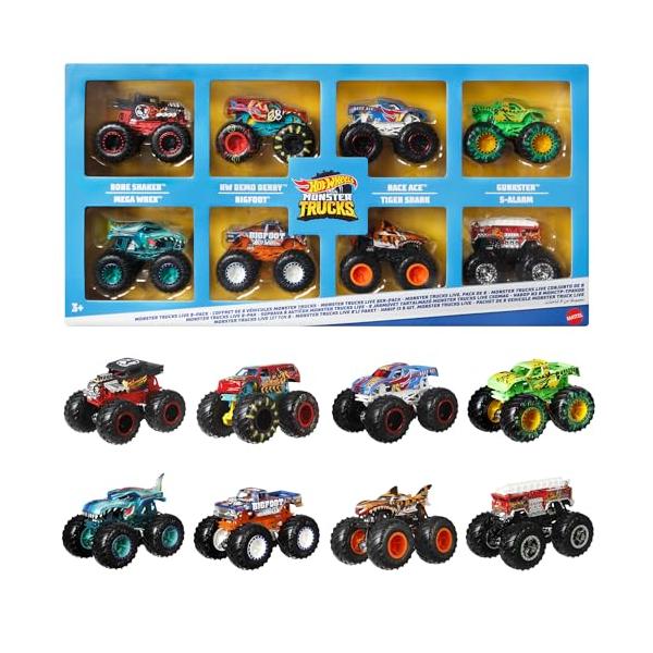 【商品概要】【内容】モンスタートラックのアニメに登場する人気キャラクターが8台セットになって登場！ボーンシェイカー、デモダービー、レース・エース、ガンクスター 、メガ・レックス、ビッグフット、タイガー・シャーク、ファイブ・アラーム【原産国】...