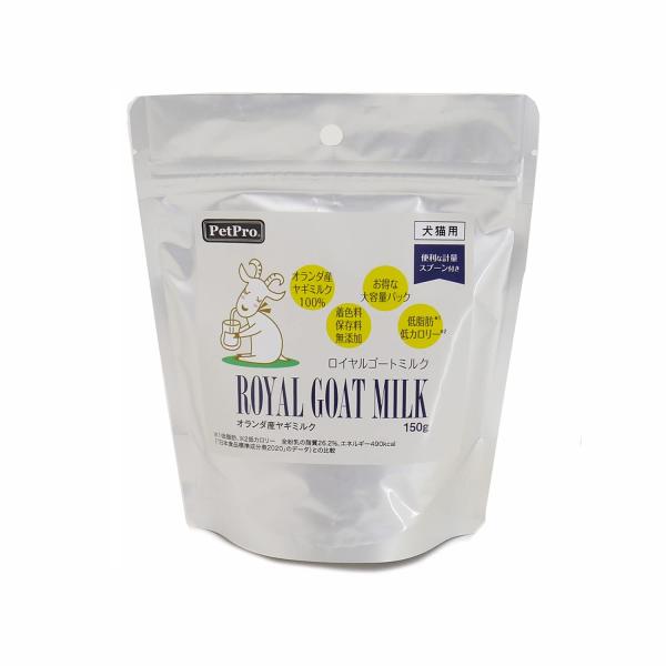 【商品概要】低脂肪・低カロリー・人工添加物無添加のオランダ産ヤギミルク【商品説明】【商品詳細】ブランド：PetPro商品種別：ペット用品商品名：ペットプロ ロイヤルゴートミルク 150g製造元：ペットプロジャパン商品番号：498152819...
