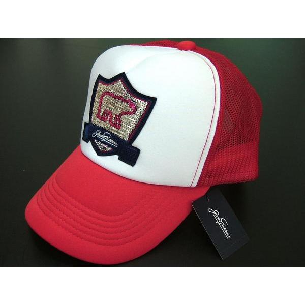 ■新品タグ付■定価6090円■ジャックニクラウス JackNicklaus■シルバー＆ピンクのスパンコールでキラキラ輝き素敵 ロゴ等に刺繍も施しています ■フリーサイズ■後部に長さ調整ベルト付き ■本体 ポリエステル100％  メッシュ部分...