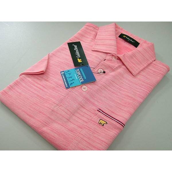 ■新品 タグ付■定価9900円■高機能＆高品質で贈答プレゼントにも最適な逸品■ゴールデンベアGoldenBear ■上質な半袖ポロシャツ■着心地さわやか高機能のブランド生地TOPCOOLで吸汗速乾■ポリエステル65％ 綿35％■サイズＭ 胸...