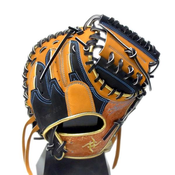 ☆要 kaname(カナメ) 　限定商品！6th Anniversary Limited edition■一般軟式用■捕手用■右投げ用■LEATHER：ORIGINAL STEER HIDE （BLACK ORANGE×BLACK×LIGH...