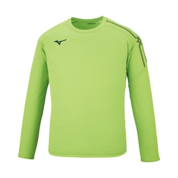 ☆吸汗速乾性のある素材を採用した長袖プラクティスシャツ。左肩部分にMCラインのプリント入り。■品番：U2MA052037■素材：ポリエステル100％■カラー：（37）ジャスミングリーン