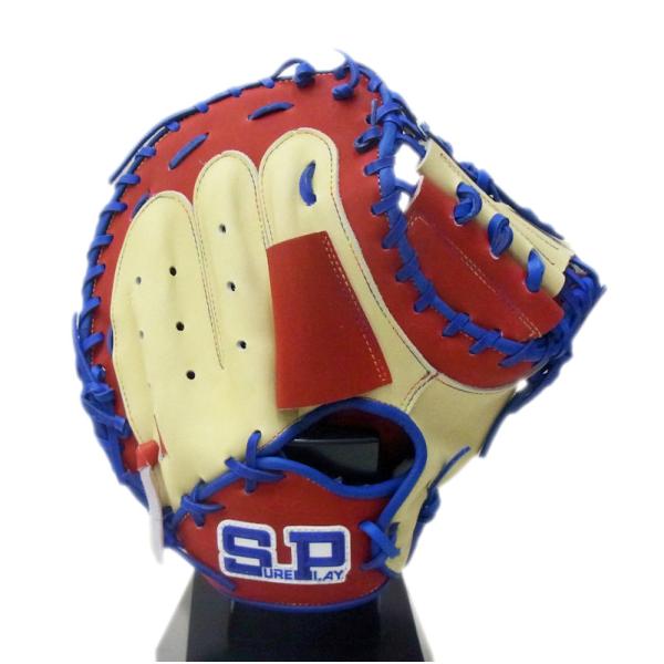 ☆王道のステアハイド。スリット型ライナーバック、レインボーステッチなど細部にもこだわり■一般軟式用■素材:天然皮革製（ステアハイド）■カラー：（RCA）レッド×キャメル■捕手用■右投げ用