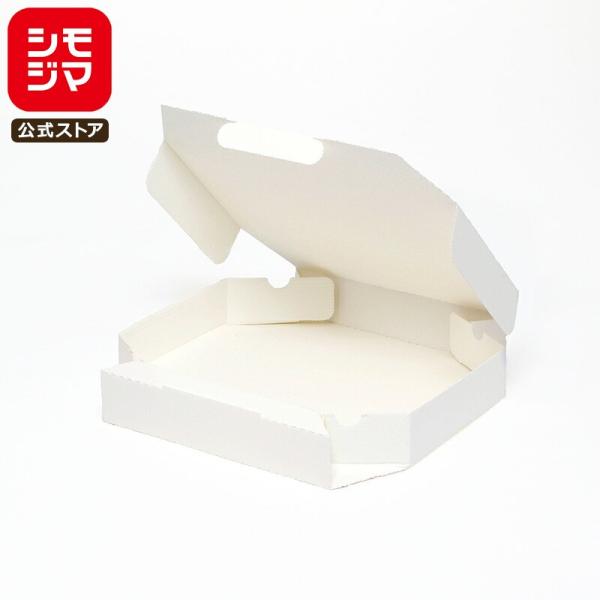 横275×縦275×高45mm積み重ねに強い八角形のシンプルなピザ用のボックスです。価格にこだわり耐油耐水加工はしておりませんが、食品対応の原紙を使用しております。10インチ（約25cm）のピザに対応しています。●入数：25枚※ 商品画像は...