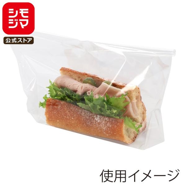 サイズ：厚0.025×幅210×高150mm（底マチ80mm）材質:ＯＰＰボードンフィルムサンドイッチやデニッシュ、ミニパンなどの詰め合わせに最適な食品袋です。底マチがついており、底を広げれば自立するので、陳列にも便利です。縦型サンド(長方...